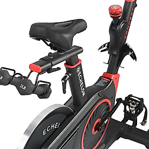 Echelon Smart Connect Fitness Bike, 30-Day Free Echelon Membership, Easy Storage, Small Spaces, Cushioned Seat, Solid Design, HIIT, Top Instructors, 32 Resistance Levels, Bluetooth, EX3-Red