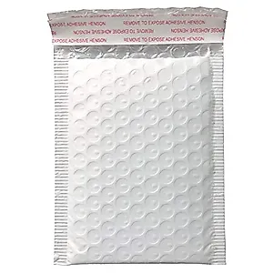 3.5x5 Inch White Poly Bubble Mailers Padded Envelopes, Self-Sealing Shipping Bags 50 Pack