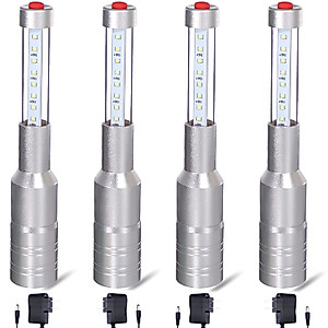 4 Pieces LED Strobe Baton Bottle Service Sparklers Bottle Service Light Bottle Handheld Light for Nightclubs Weddings Parties Activities Supplies (Silver)