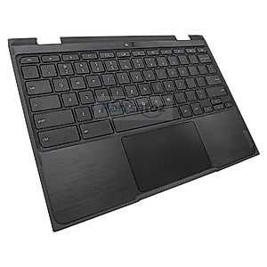 Rinbers Laptop Palmrest Upper Case with US Keyboard Touchpad Assembly Replacement Part for Lenovo 500e Chromebook 2nd Gen 81MC 5CB0T79601 5CB0Y57803