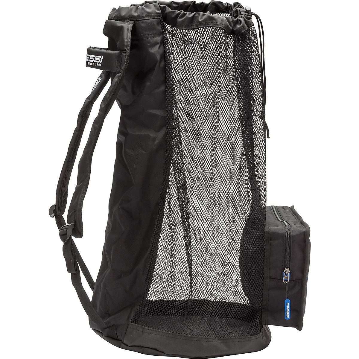 Cressi Heavy Duty Mesh Backpack 85 liters Capacity for Snorkeling, Water Sport Gear | Utila: designed in Italy, Black, One Size (UB937000)