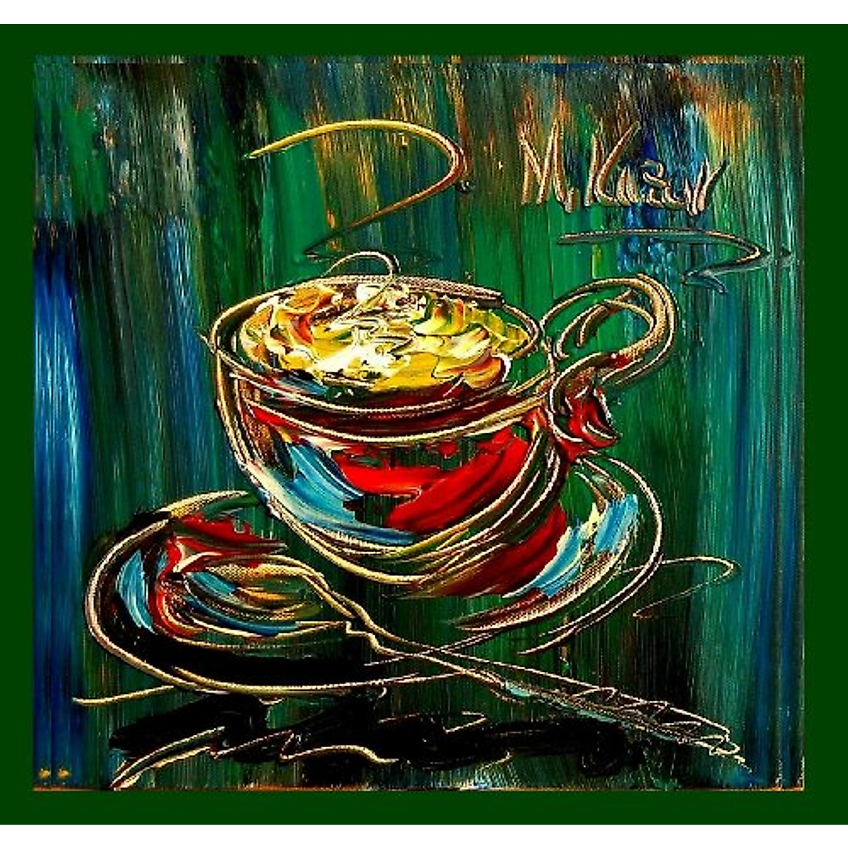 Jazz Modern Abstract Impressionist Art Deco - Oil Painting on Canvas- Signed with Certificate of Authenticity-size 20 X 24, Fine Arts, Stretched, Gallery Wrap, Ready to Hang