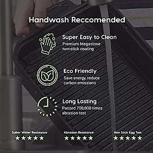 IRIS USA Cast Aluminum Nonstick Frying Pan Skillet with Soft Touch Handle, 11 inch Fry Pan