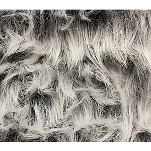 Faux Fur Fabric Long Pile Monkey Shaggy Gray Frost / 60" Wide/Sold by The Yard