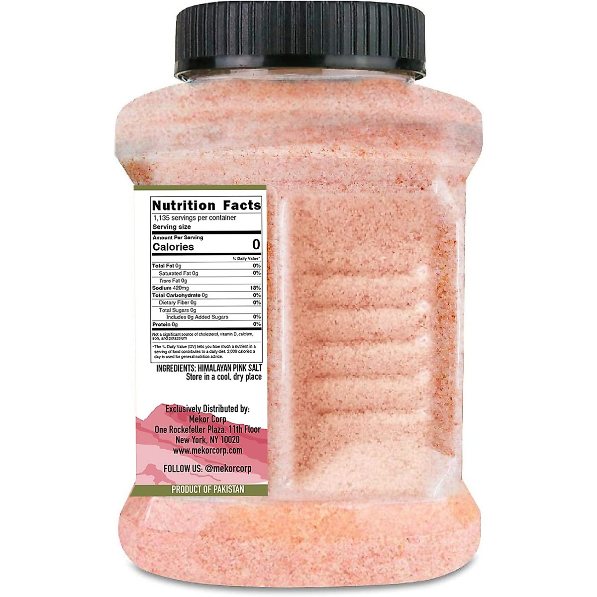 Good Tierra Himalayan Pink Salt in Jar - Extra-Fine Grain - 2.5 lb.