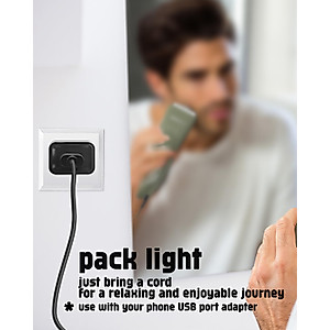 uijino Manscape Charger for Manspot Charger Cable Compatible with Manspot Trimmer Body Hair Trimmer for Men, 5V Charger for Manspot Trimmer Charger, 3.3ft Power Cord