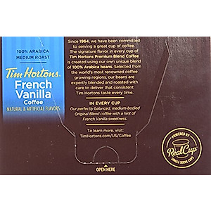 Tim Hortons Single Serve RealCup - French Vanilla Coffee Cups - 12 ct
