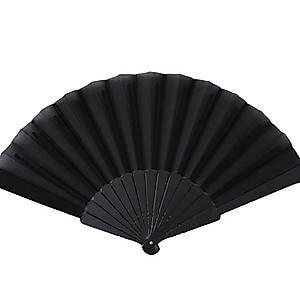 RAZZUM Folding Hand fansChinese Style Hand Dancing Fan,Simple Solid Multicolour Plastic Portable for Decor Wedding Party Folding Low Key GiftChinese Fans fan (Color : J)