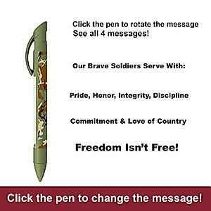 Greeting Pen Military Pen- Army Rotating Message 6 Pen Set 36566