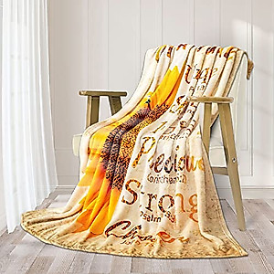 Puppettv Sunflower Blanket Christian Gifts for Women Men 40×50 Inch, God Says You are Inspirational Religiou Throw Blankets for Kids Adults, Soft Cozy Bible Verse Scripture Blanket for Couch Bed