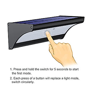 Solar Motion Lights Outdoor Waterproof Dawn to Dusk Lighting 48LED for Garden Yard Patio Garage Porch