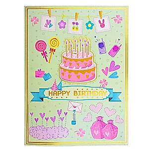 3D Pop Up Birthday Cards Handmade Greeting Cards with Envelopes for Sister/Mom/Wife/Kids/Boy/Girl/Friend (3 Pack)