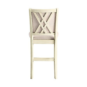 New Classic Furniture Amy 5-Piece Counter Dining Table Set, Beige and Brown