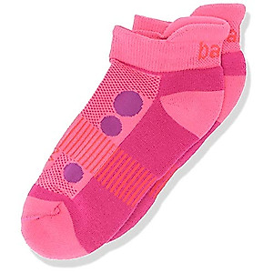 Balega Hidden Cool Cushioning Performance No Show Athletic Running Socks for Kids / Children (1 Pair), Watermelon/Pink, X-Large