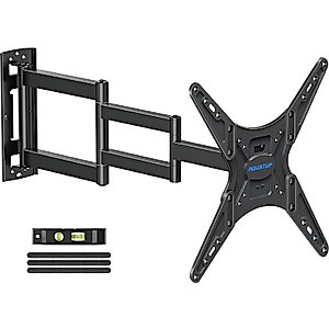 MOUNTUP Corner TV Wall Mount 30 inch Long Arm TV Mount for Most 26"-60" TVs, Full Motion TV Mount Articulating Wall Mount TV Bracket Max VESA 400x400mm, Smoothly Extendable, Holds up to 77 lbs MU0057