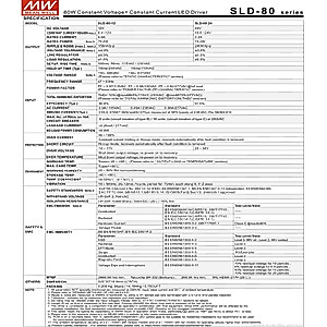 Mean Well SLD-80 SLD-80-12 SLD-80-24 SLD-80-56 MEANWELL SLD 80 80W