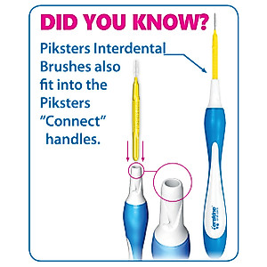 Piksters Interdental Brushes, 40 pk, Size 0, Interdental Tooth Brush for Very Fine Gaps, Gum Soft Bristles for Plaque Removal, Safe for Braces
