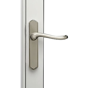 Wright Products - Castellan Surface Lever Mount Latch with Deadbolt for Screen and Storm Doors, Satin Nickel