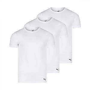 PUMA mens Big & Tall 3 Pack Classic T Shirt, White Traditional, 3X-Large Tall US