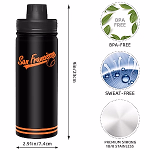 ANTKING San Francisco Tumbler Travel Mug Coffee Cup Custom Name Number for Men Women Youth Gifts