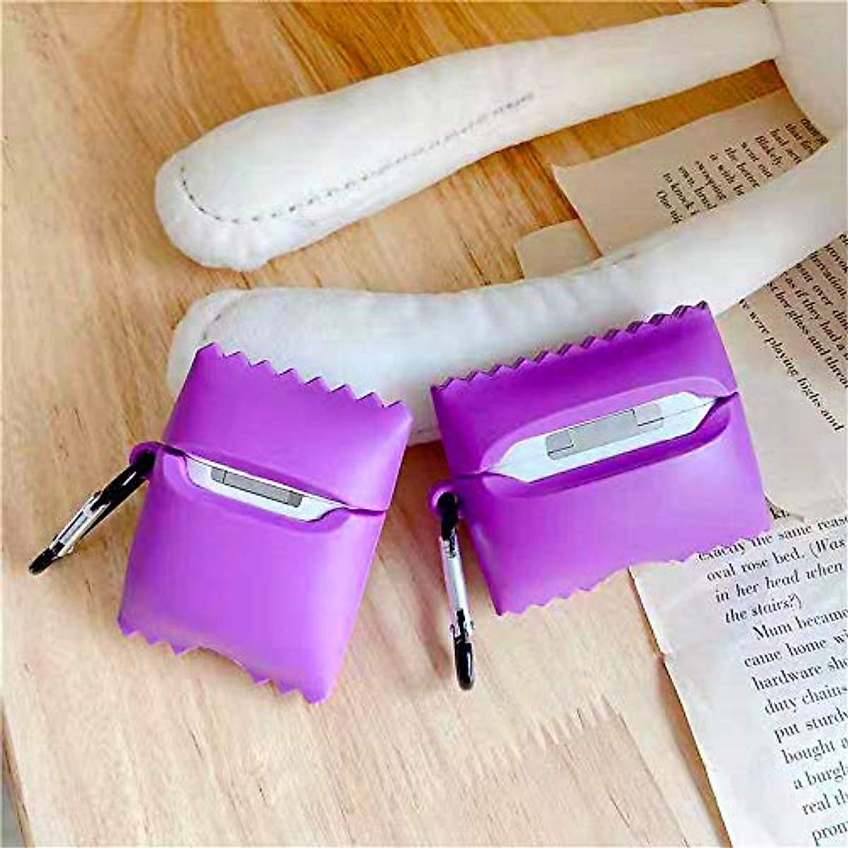 Airpods 2/1 Cute Candy Box, Fashionable Candy Food Series. The Cute 3D Unique Design for Airpods 1/2 is The Best Gift for Boys, Girls, and Men. Airpod case (Takis Purple)