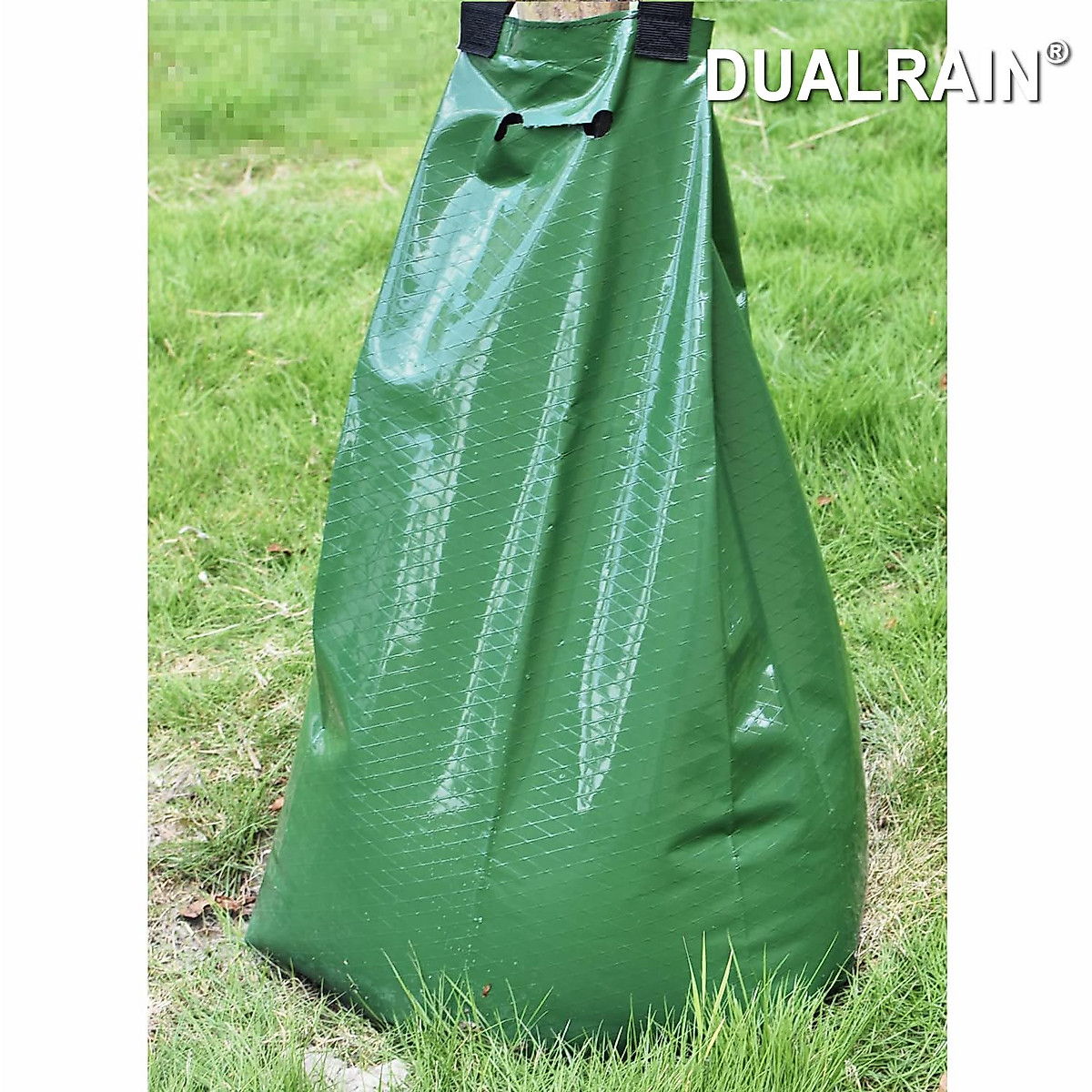 DUALRAIN Slow Release Tree Watering Bag PE Ring Bladders Water Deep Automatic Irrigation Drippers Root Waterer Globe Soaker for New Plant Trees Trunk 20 Gallon (2 Pack)