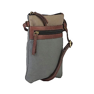 Mona B. Recycled Upcycled Canvas Isla and Ava with Vegan Leather Trim MD-5701 (Ava River-Crossbody)