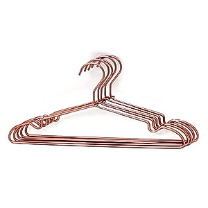 30Pack Koobay 16.5" Metal Laundry Wire Clothes Top Shirt Garment Coat Suit Hangers in Copper Gold Finish