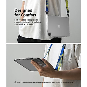 Ringke Fusion Plus [Case + Pencil Holder] Compatible with iPad Pro 12.9 Case (6th Generation 2022, 5th Generation 2021) Transparent Hard Back Shockproof Double Air Pocket Bumper - Clear