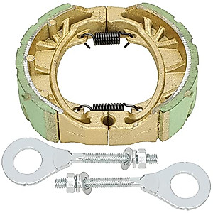 GREHUA Upgrade CG125 105mm Drum Brake Shoe Pad Green Chain Tensioner Adjuster Kit for 212cc 196cc 6.5hp CT200U-EX BT200X CT200U Trail Massimo MB200 Baja Warrior MB165 CRF70 Mini Bike Parts Motorsports