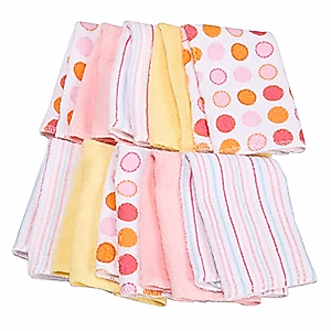 Spasilk Baby 10 Pack Soft Terry Bath Washcloth Wipes