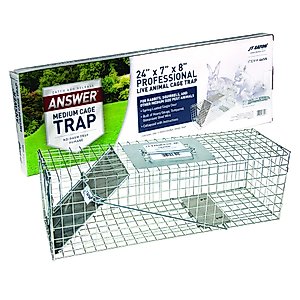JT Eaton Answer® for Squirrels, Rabbits & Other Medium Pests, 24" x 7" x 8" Professional Live Animal Trap