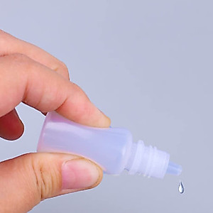 BlingKingdom 12pcs 10ml Empty Plastic White Translucent Squeezable Eye Liquid Dropper Bottles with Caps