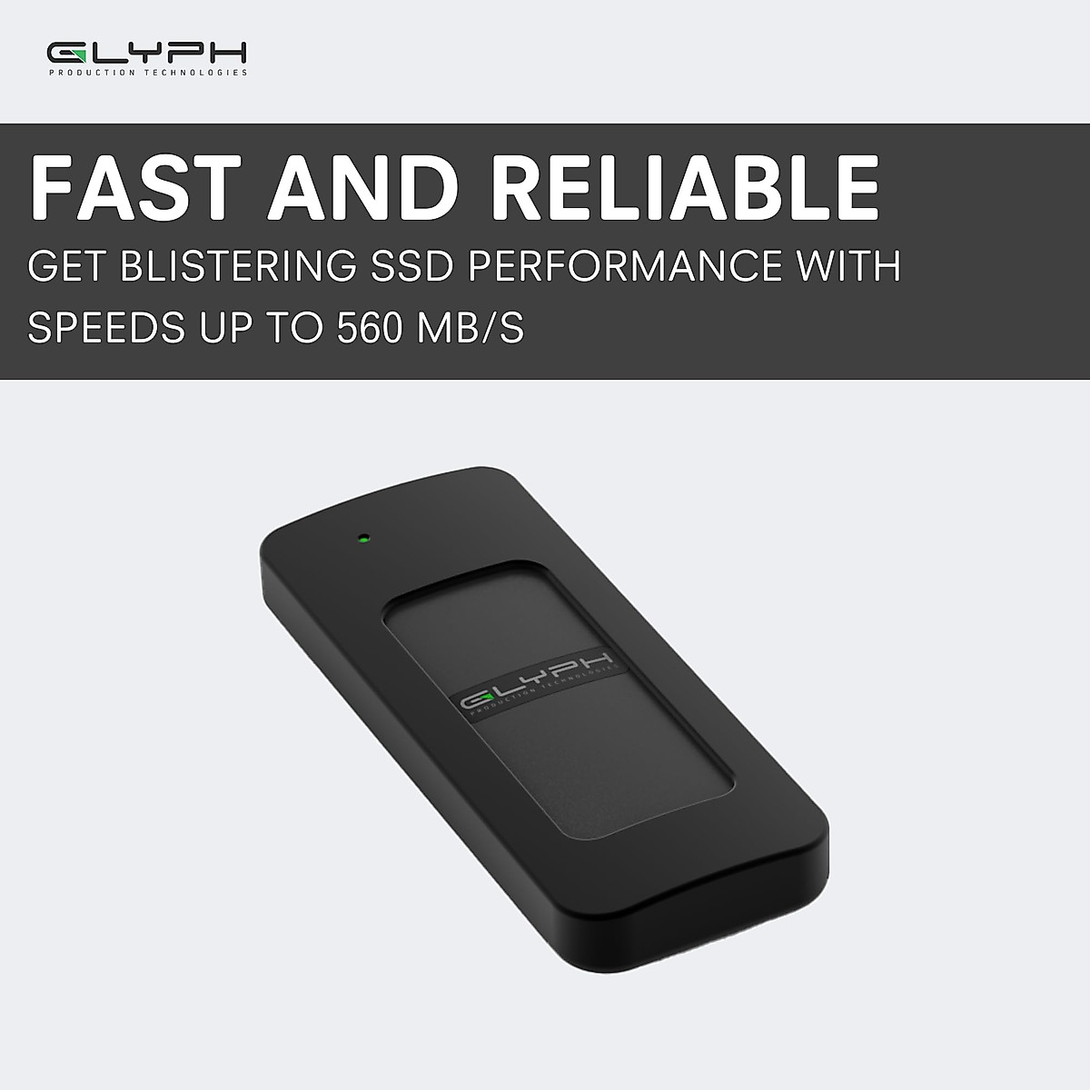 Glyph Production Technologies Atom Portable SSD (2TB, Black)