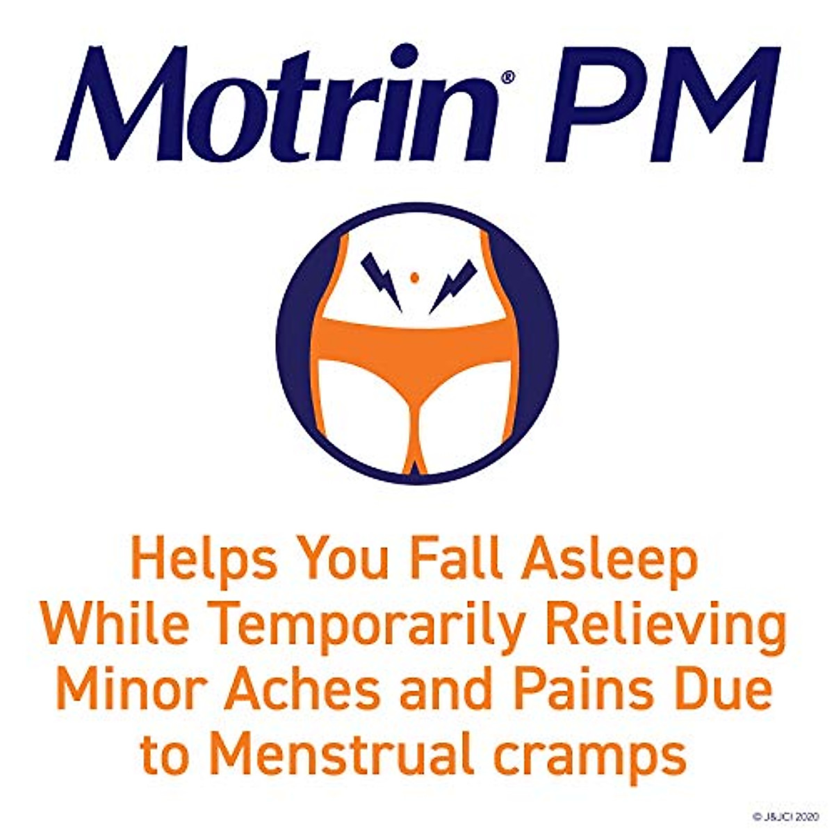 Motrin PM Caplets, 200 mg Ibuprofen & 38 mg Sleep Aid, Nighttime Relief for Minor Pains, 80 ct.