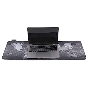 Ruiqas Gaming Mouse Pad RGB Mouse Pad Luminous Large World Map Mice Mat Waterproof Non- Slip Rubber Base 800x300