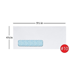 Office Depot Clean Seal(TM) Security Window Envelopes, 10 (4 1/8in. x 9 1/2in.), White, Pack Of 250, 77292