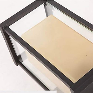 PEHUB Simple Outdoor Porch Wall Sconce Garden Exterior Wall Sconce Light Fixtures Waterproof Outside Wall Lantern Lighting Black Aluminum Square Frame with Clear Glass Creative Shape Lamp Exterior Lig