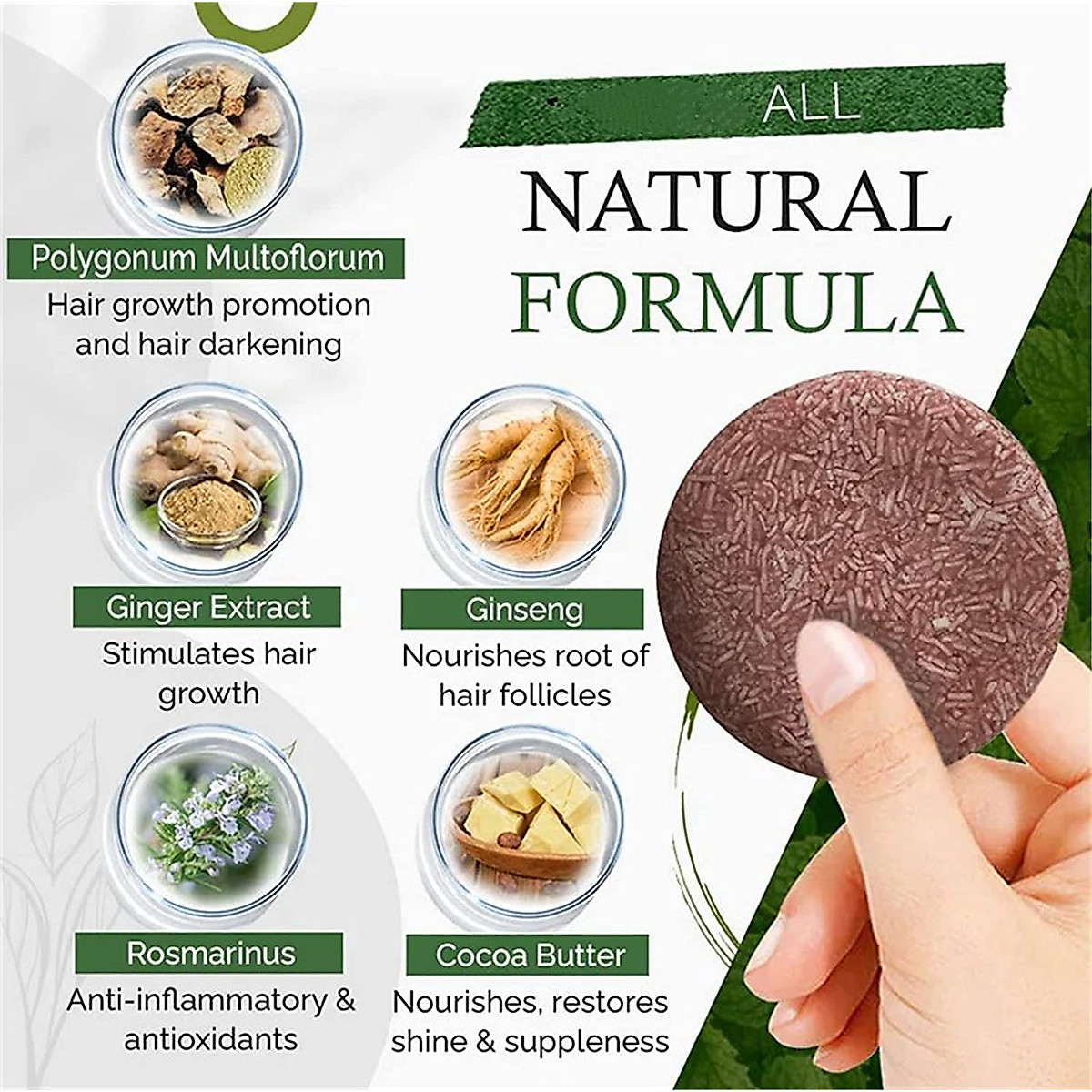 SHABU REFRESSPRO Hair Darkening Shampoo Bar Set, Refresh Pro Hair Darkening Shampoo Bar, Black Hair Darkening Shampoo Bar Set, Ginger Hair Shampoo Bar, Soap Cover Bar Soap for Gray Hair (1set)