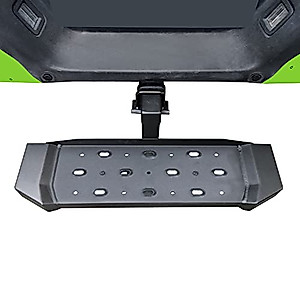BuiltEfy Hitch Step Universal Fit 2" Hitch Receivers Heavy Duty Steel Rear Bumper Drop Steps with 6" Drop for Pickup Trucks Vans Fine Texture Black