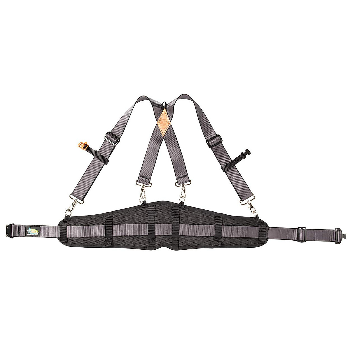 Weaver Arborist Nylon Black/Gray Arborist Logging Belt and Suspenders for Tree Cutting, Adjustable waist fits sizes 30"-52"