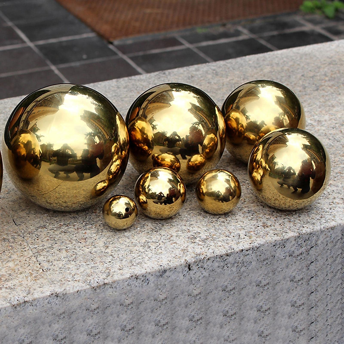 Stainless Steel Garden Ball Mirror Polished Hollow Ball 32-400mm 201 Stainless Gold Hollow Ball Seamless Home & Garden Decoration Mirror Ball Sphere