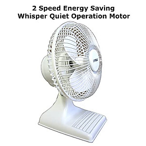 Optimus F-0610 6 Inch Personal Table Fan , White