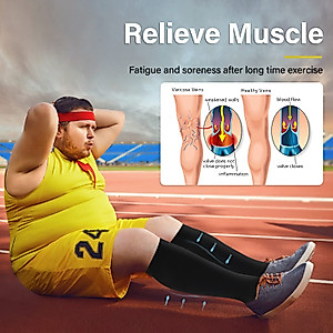 Diu Life 3 Pairs Plus Size Compression Socks for Women and Men Wide Calf Extra Knee High Support for Circulation