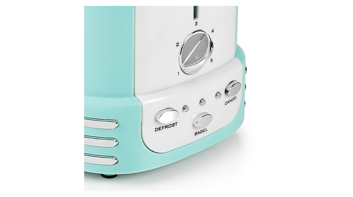 Nostalgia Aqua Retro Wide 2-Slice Toaster