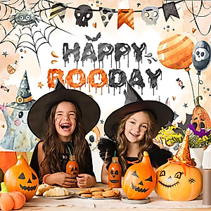 Avezano Halloween Booday Birthday Party Backdrop, Happy Boo Day Party Decorations Photoshoot Backdrops Halloween Happy Boo Day Party Banner Cute Spooky Ghost Birthday Decor Supplies Boys Girls (7x5ft)