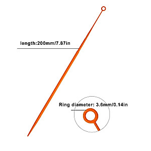 Biologix 25Pcs 10ul Disposable Inoculating Loop, Gamma Sterile Plastic Sampling Rod, Orange Polypropylene Inoculation Tool for Cell Biology and Scientific Lab Supplies, Aseptic Reusable Package