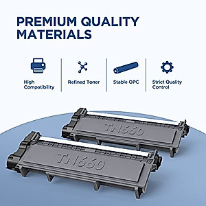 Twin Pack TN660 2PK Replacement for Brother TN660 TN630 High Yield Toner Cartridge, for HL-L2300D HL-L2340DW HL-L2380DW DCP-L2520DW DCP-L2540DW MFC-L2720DW MFC-L2700DW MFC-L2740DW (Black, 2 Pack)