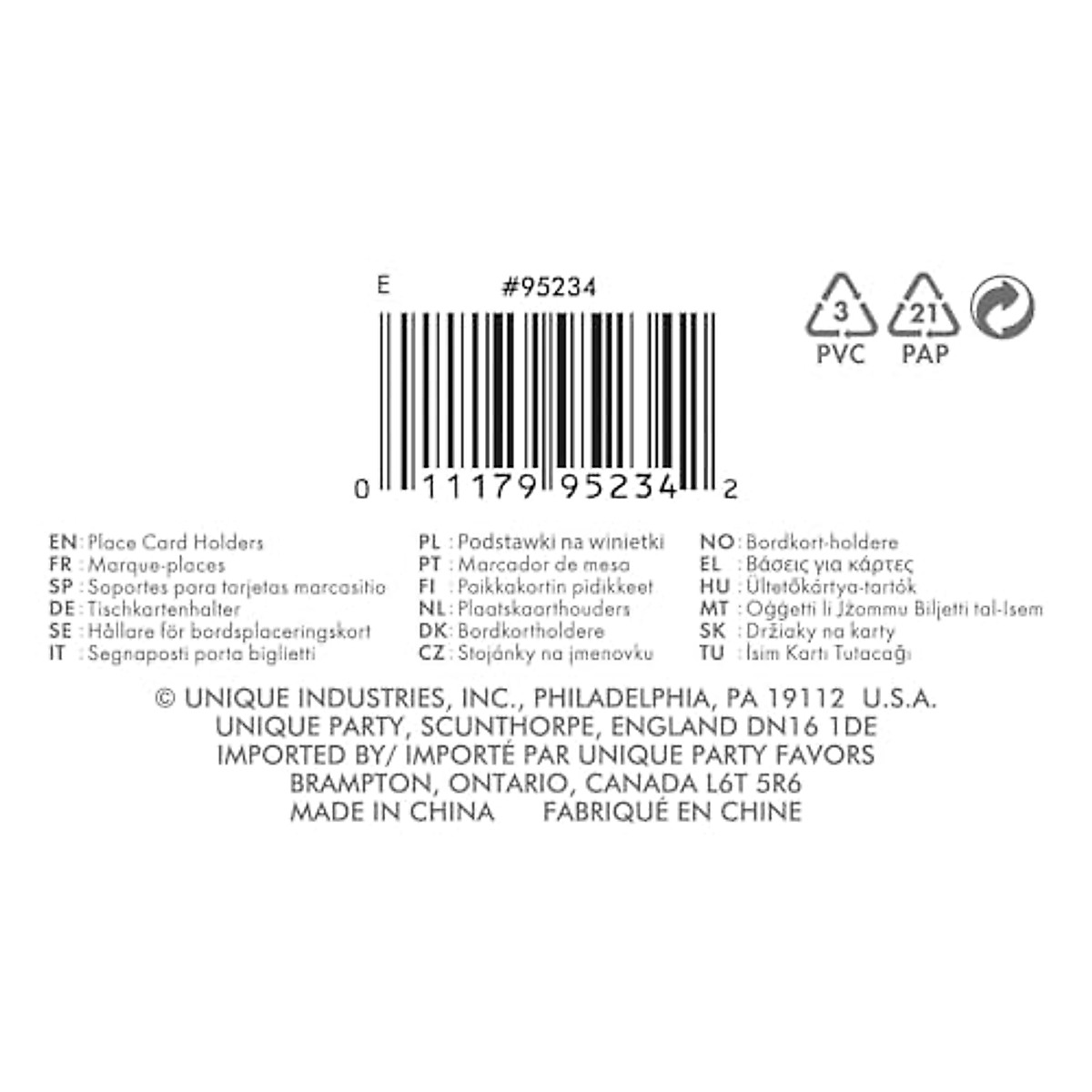 Elegant Silverbell Place Card Holders - (12 Ct) - Premium Silver Finish for Weddings, Receptions & Events