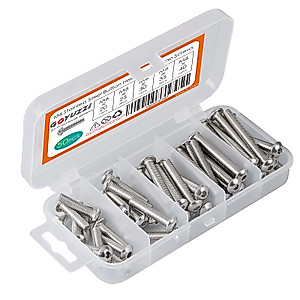 M6 x 20mm 25mm 30mm 35mm 40mm Button Head Socket Cap Screws Bolts, 304 Stainless Steel, Bright Finish, Metric Allen Hex Drive, Fully Threaded, 50PCS